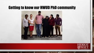 PhD Induction Welcome Slides | PPTX