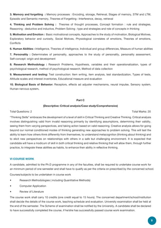 M.Phil/Phd information brochure | PDF