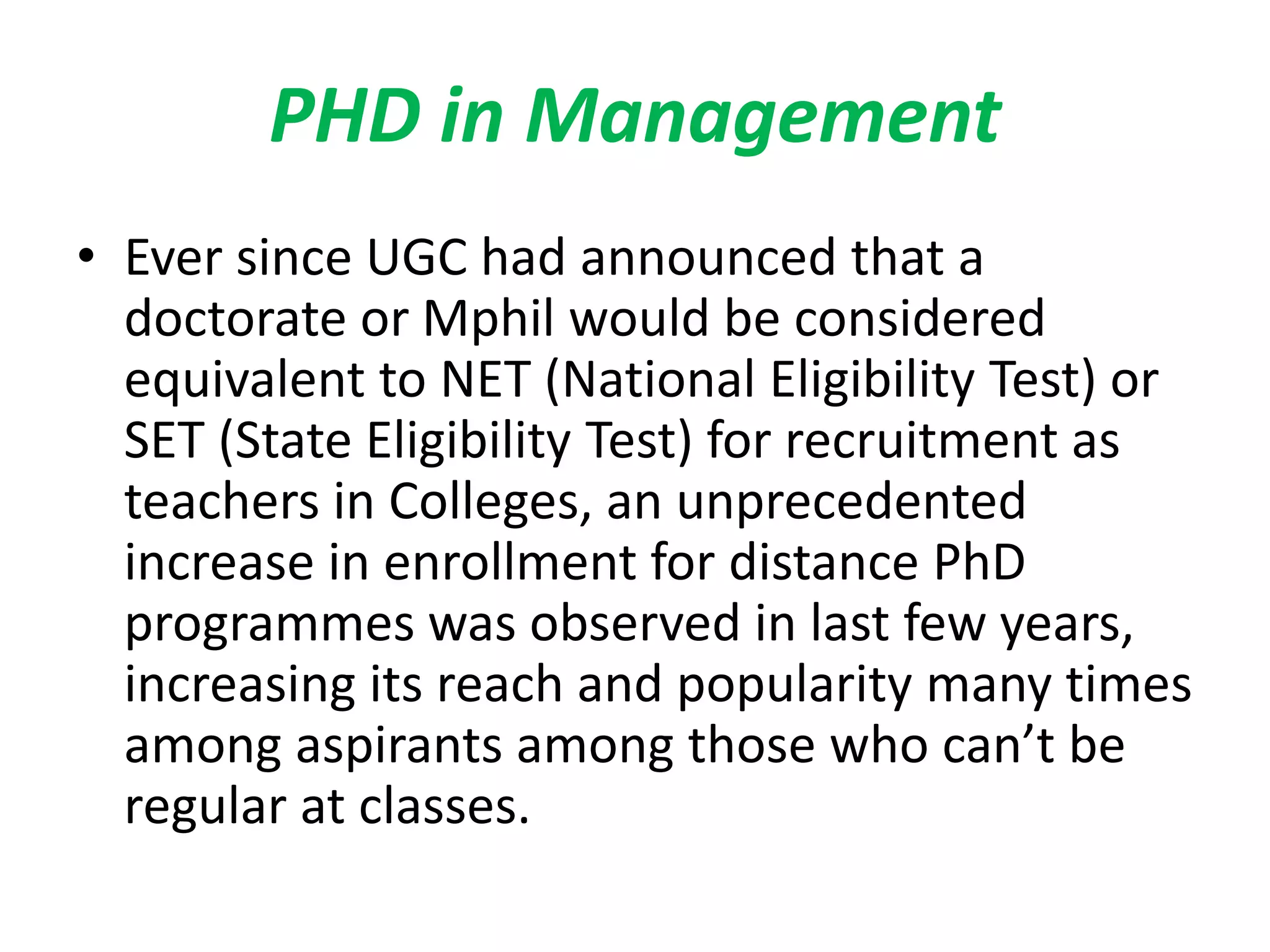 Phd in management | PPTX