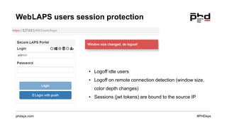 MS LAPS protection: portal for secure access to local admin passwords | PPTX