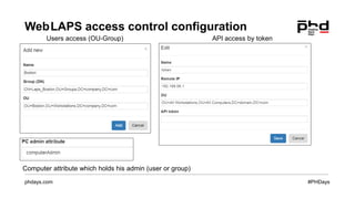 MS LAPS protection: portal for secure access to local admin passwords | PPTX
