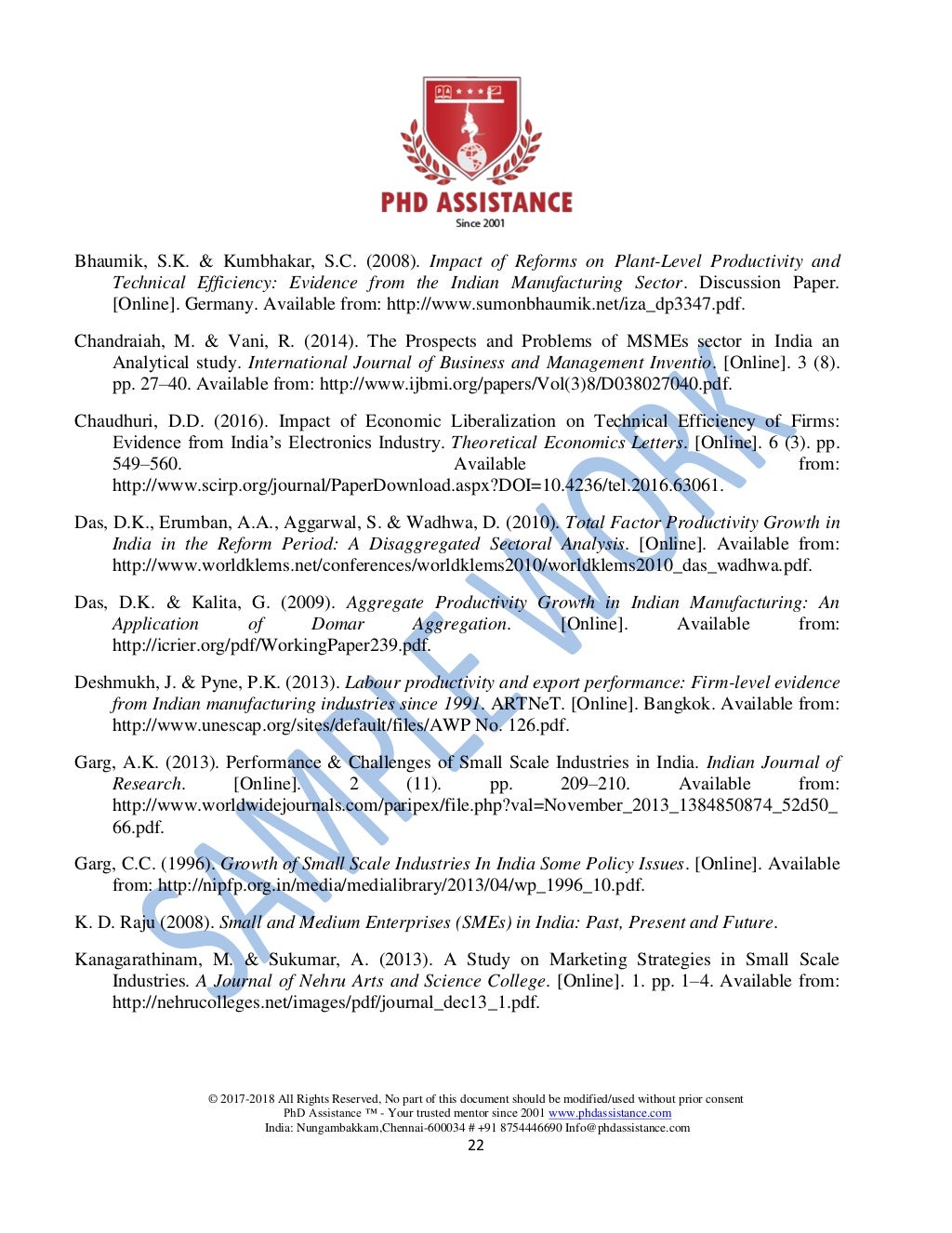 Phd literature review sample pdf