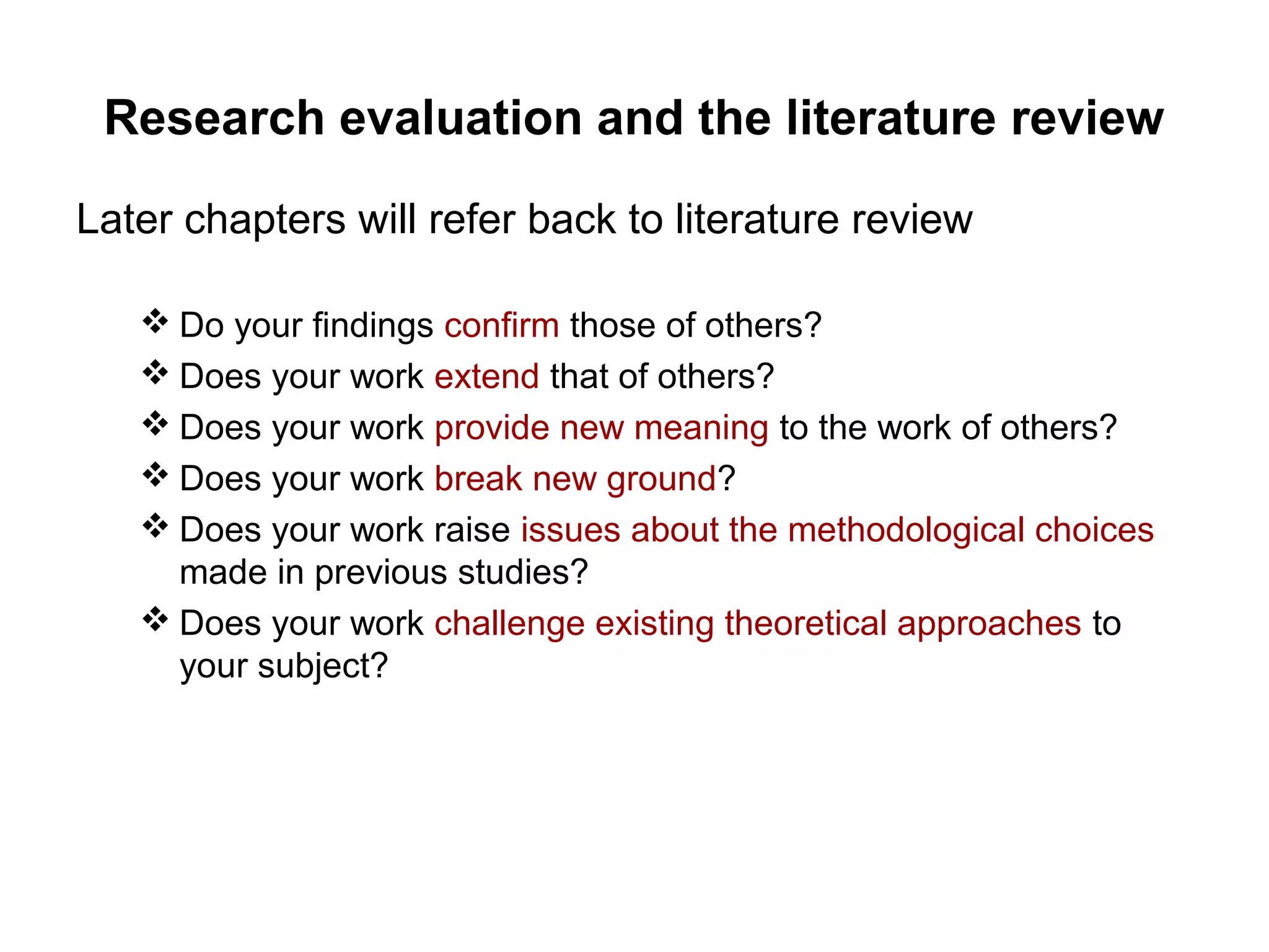 Writing a literature review | PPT