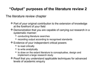 Writing a literature review | PPT