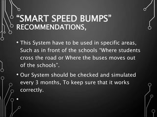 Smart sensors, Smart Speed Bumps | PPTX