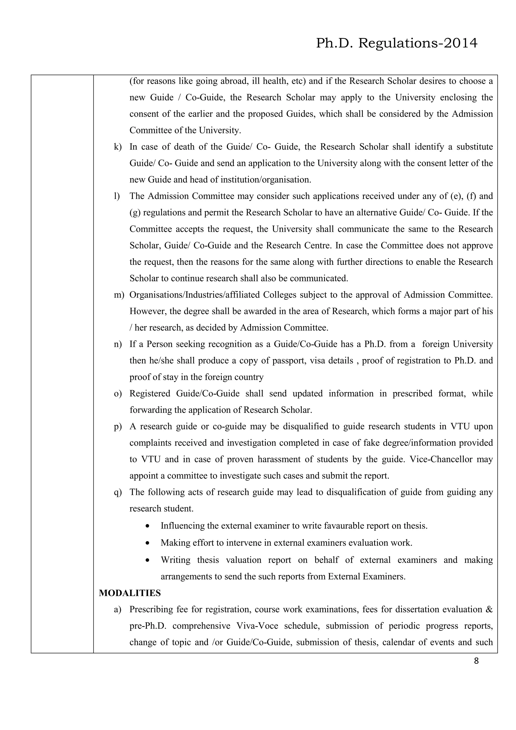 vtuPhdregulation2015 | PDF