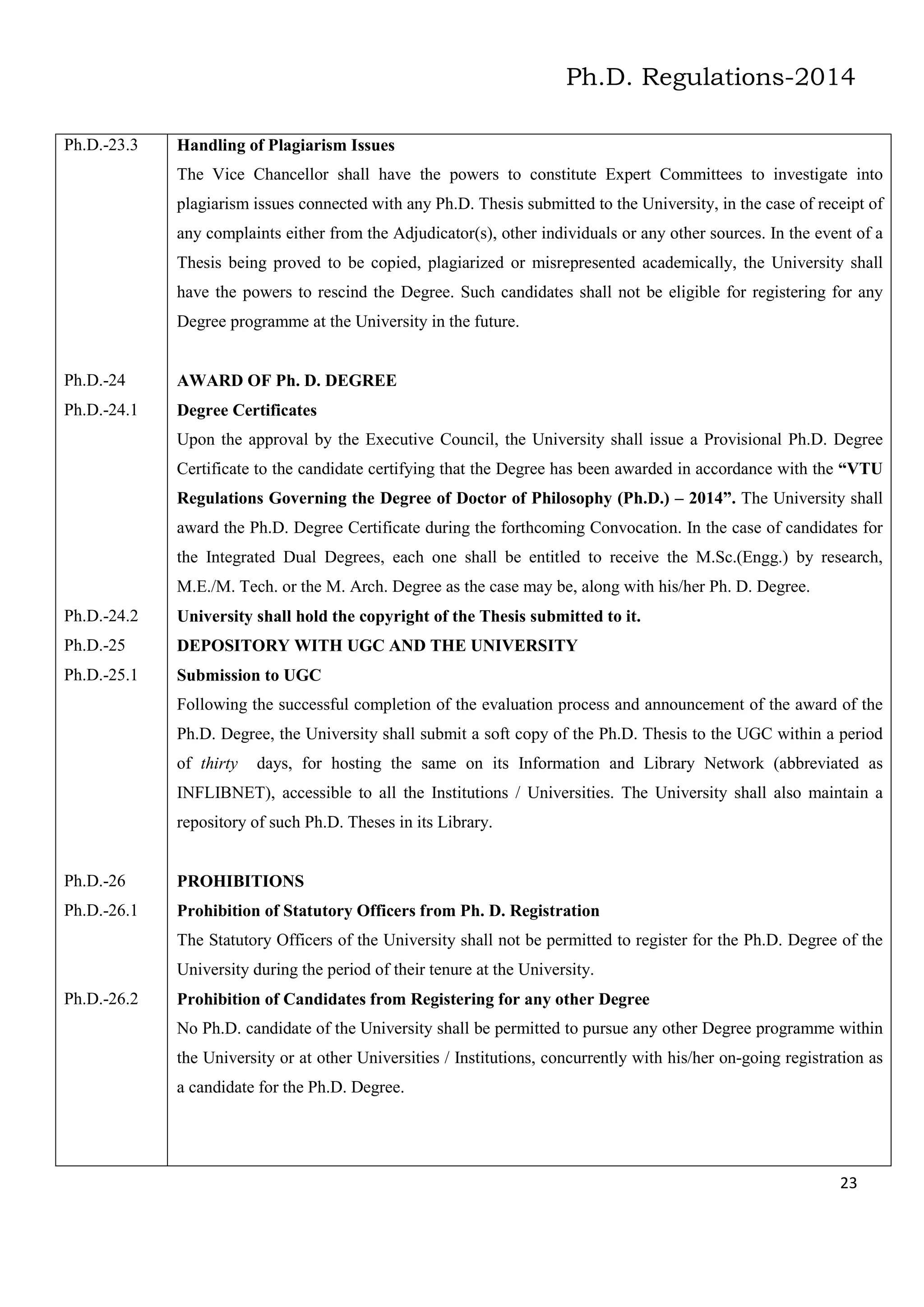 vtuPhdregulation2015 | PDF