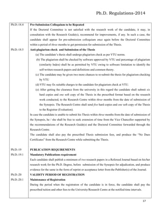 vtuPhdregulation2015 | PDF