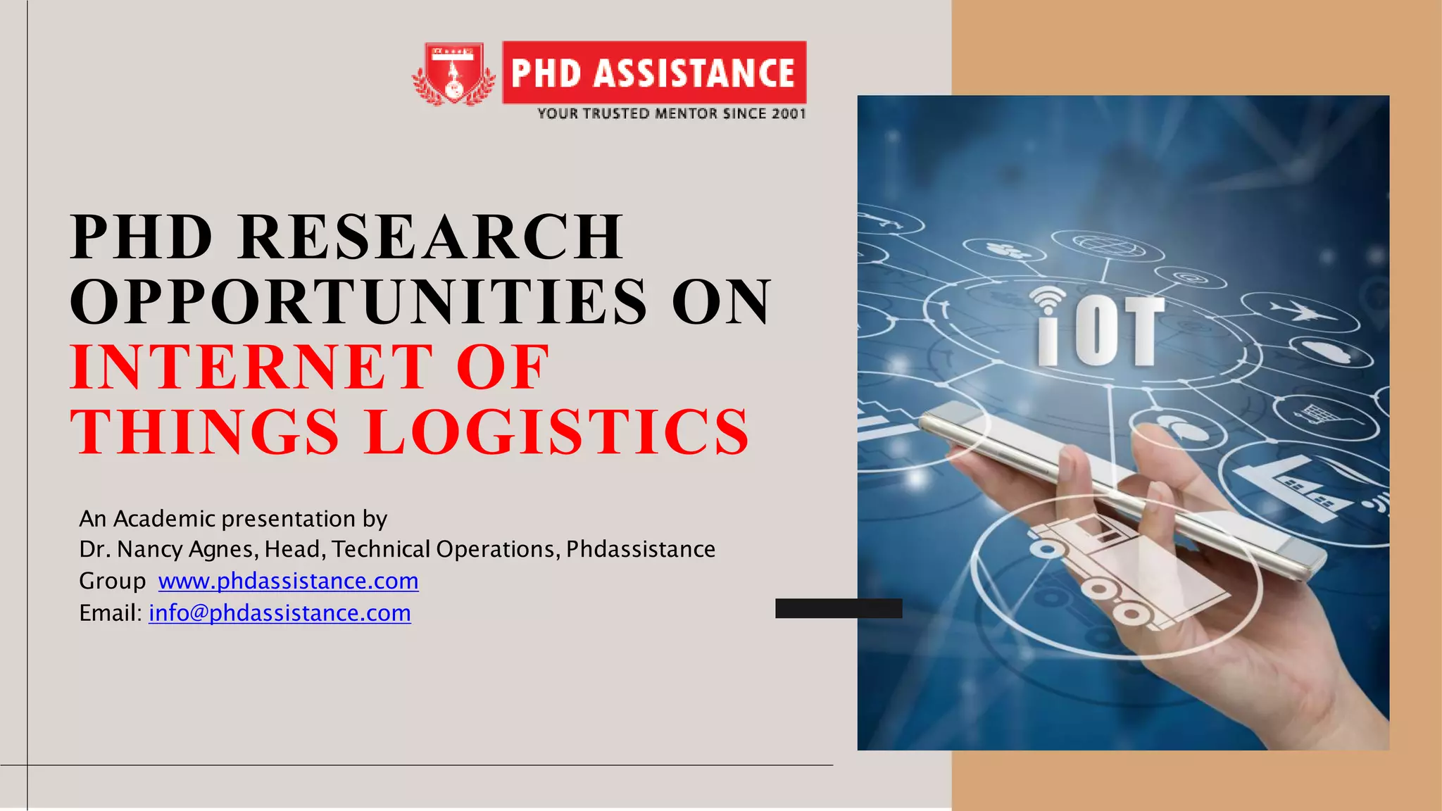 PhD Research Opportunities On Internet Of Things Logistics ...