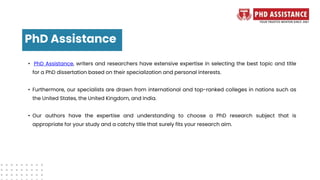 best dissertation topics | PPT
