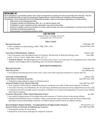 Phd resume cover_letters | PDF | Resume Writing and Advice | Job Search