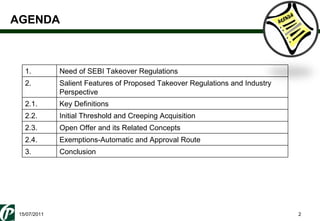 Draft SEBI Takeover Regulations | PPT