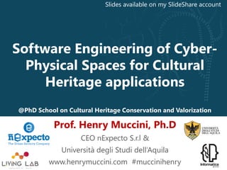 How cultural heritage, cyber-physical spaces, and software engineering ...