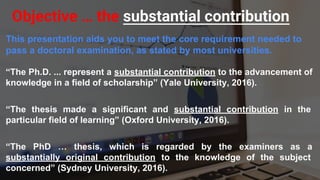 PhD substantial original contribution | PDF