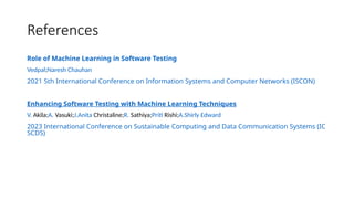 Enhancing Software Testing using Machine Learning Techniques | PPTX ...