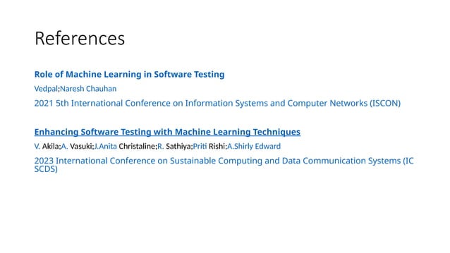 Enhancing Software Testing using Machine Learning Techniques | PPT