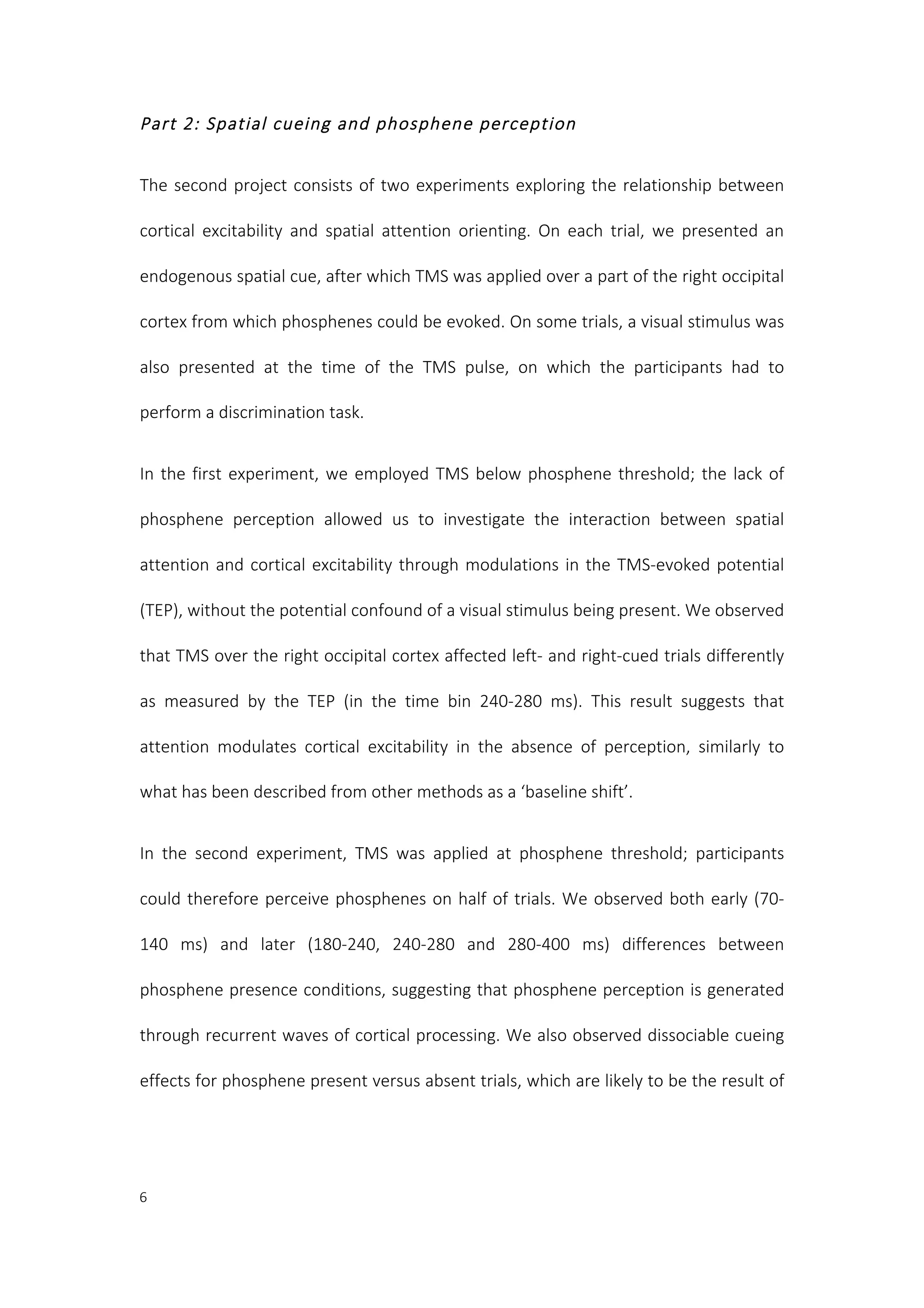 Combined TMS-EEG studies of Visual Attention - Francesca Bocca-Aldaqre ...