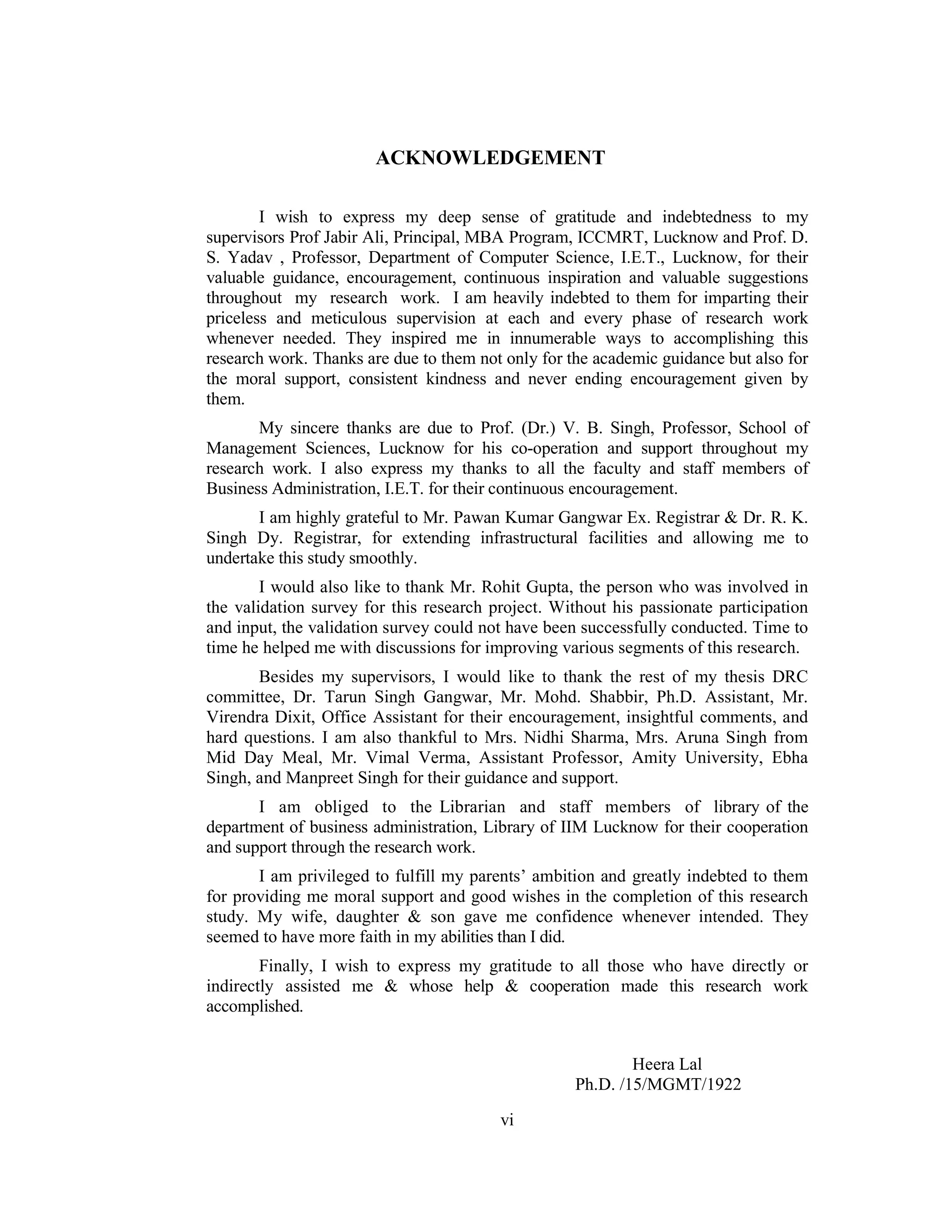 Ph.D. Thesis By Heera Lal | PDF