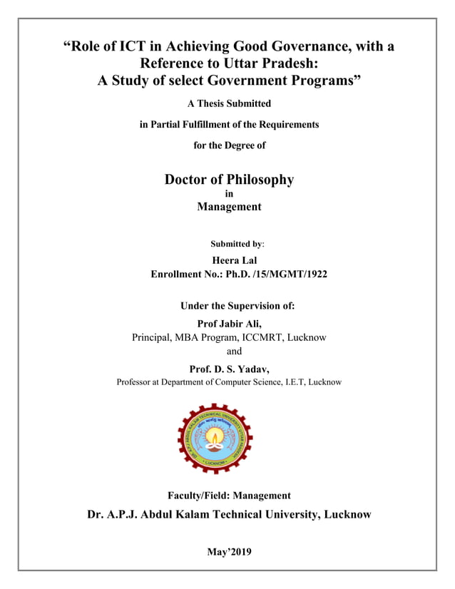 Ph.D. Thesis By Heera Lal | PDF