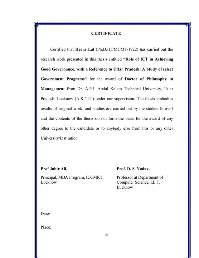 Ph.D. Thesis By Heera Lal | PDF