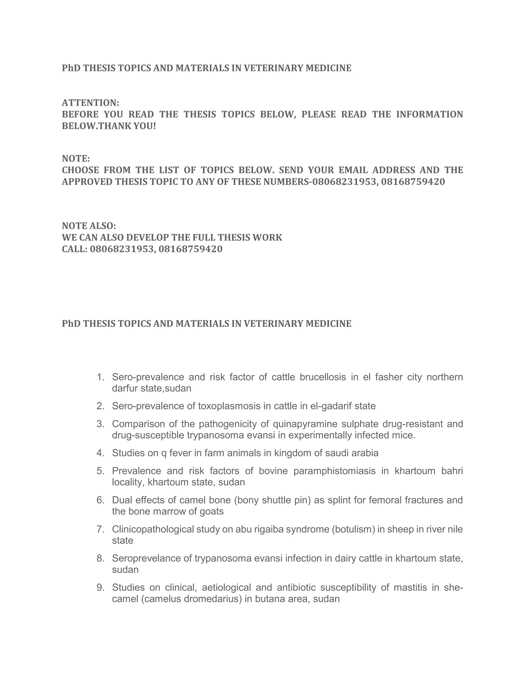 PhD THESIS TOPICS AND MATERIALS IN VETERINARY MEDICINE.docx