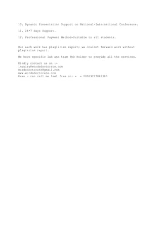 Phd thesis writing services | PDF