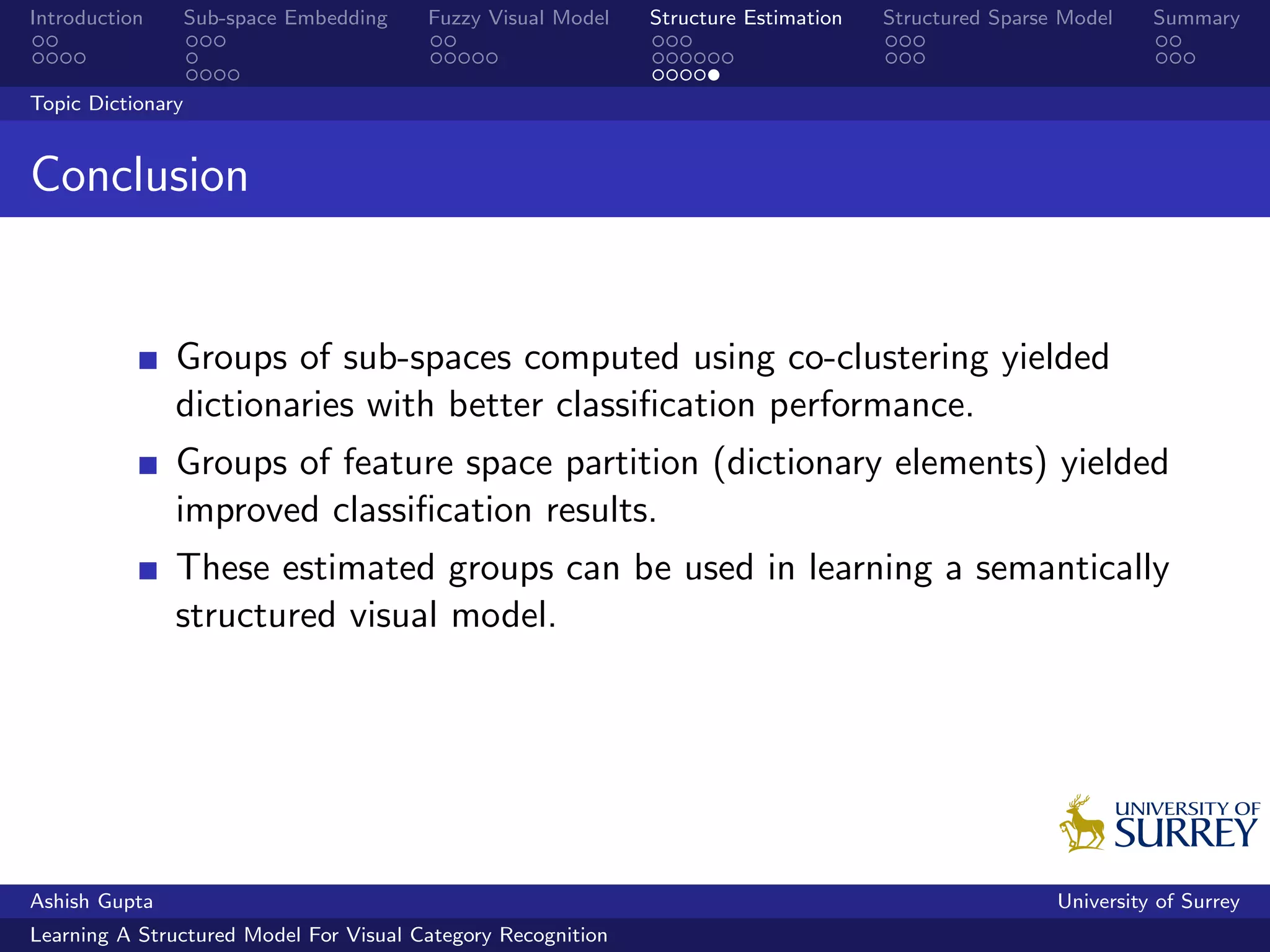 Learning a structured model for visual category recognition | PDF