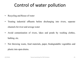 water pollution an overview and control and awareness | PPT