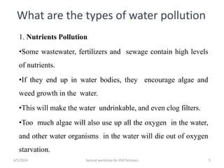water pollution an overview and control and awareness | PPT