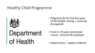 PHE healthy child programme intro for 3rd sector | PPT