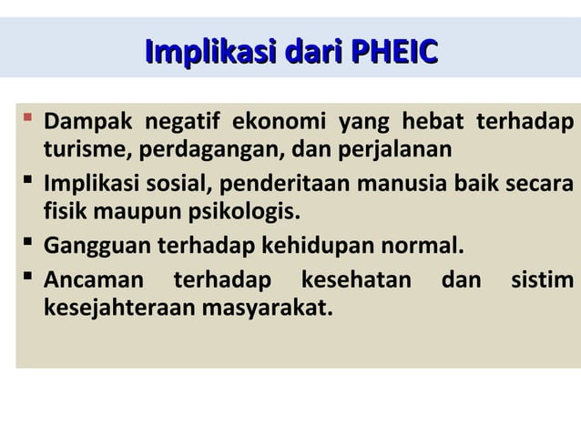 Public Helath Emergency Concern (PHEIC) | PPT