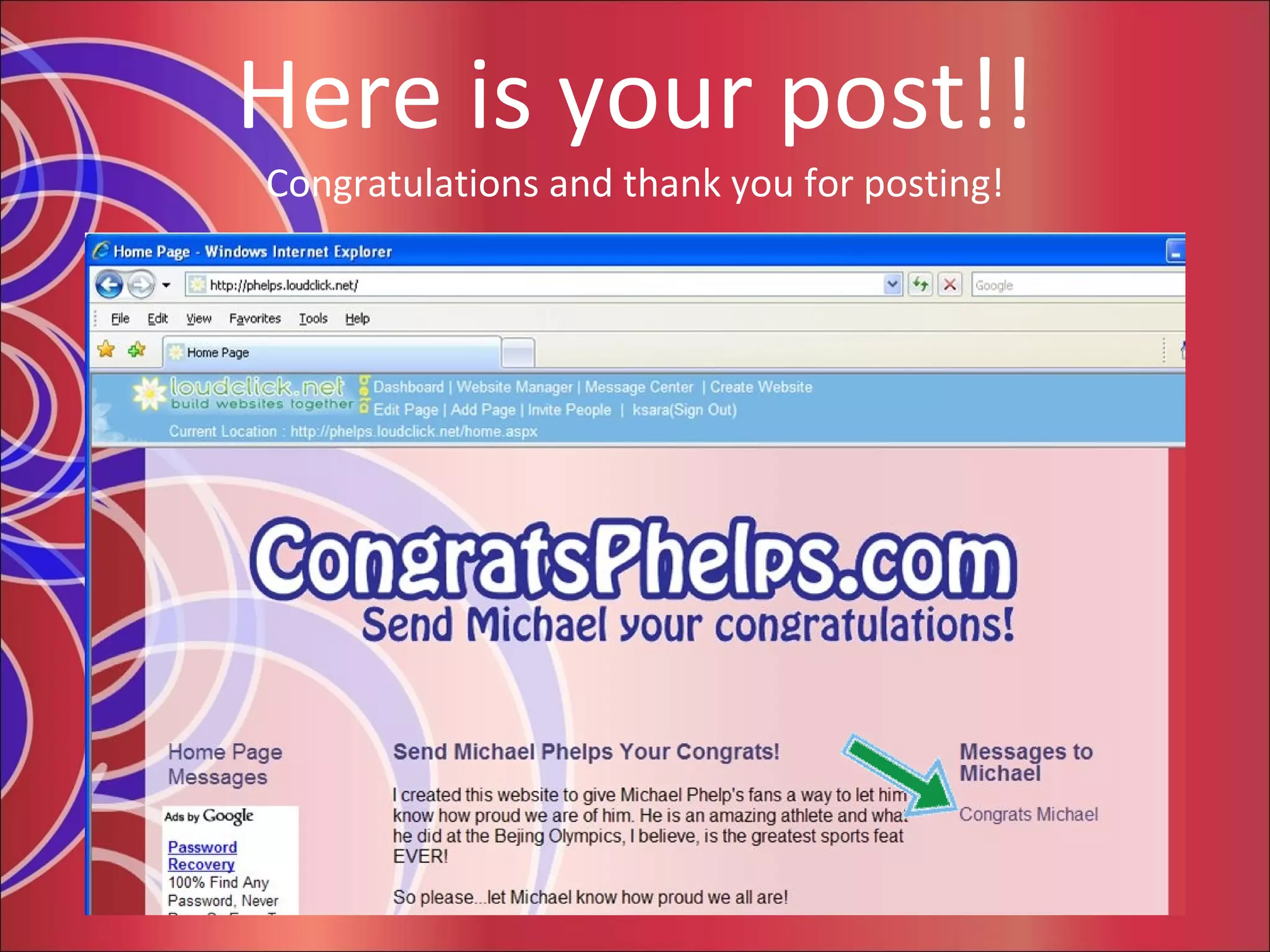 Congrats Michael Phelps | PPT