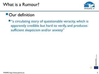 Detection and Resolution of Rumours in Social Media | PPT
