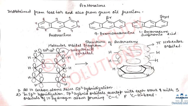 POC|| Unit -IV|| Polynuclear Hydrocarbons||Synthesis||Reaction||Use| Phenanthrene||Anthracene ...