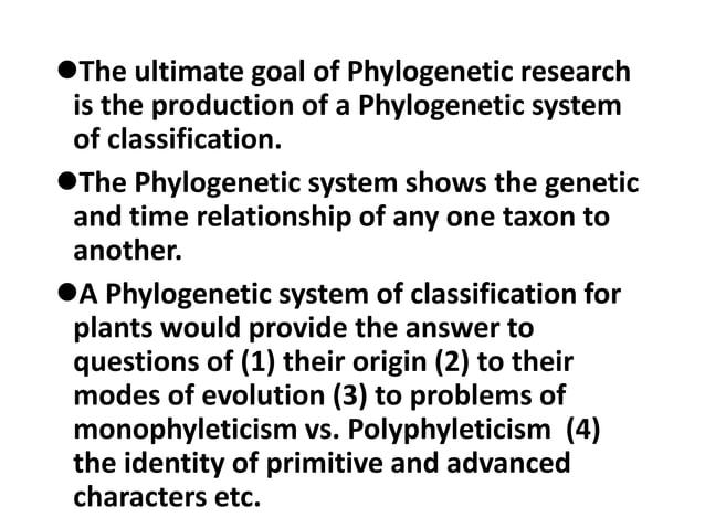 Phenetic versus phylogenetic systems | PPTX