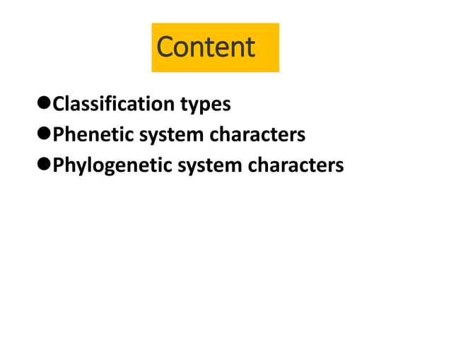 Phenetic versus phylogenetic systems | PPTX