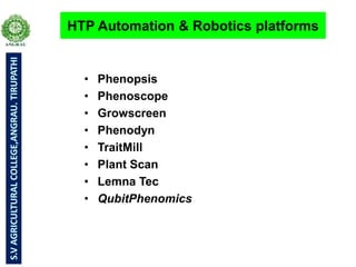 Phenomics in crop improvement | PPTX