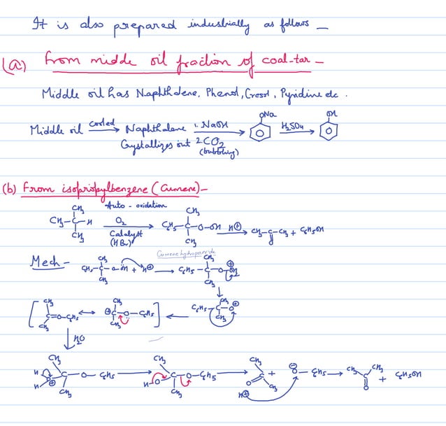 Phenol-CHEMISTRY B.Sc.III PAPER II | PDF