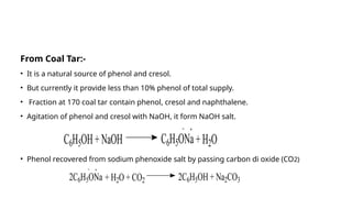 Phenol 3rd sem B. pharm (Introduction, synthesis, properties (Physical ...