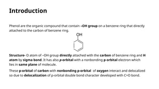 Phenol 3rd sem B. pharm (Introduction, synthesis, properties (Physical ...