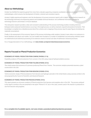 Economics of Phenol Production Processes | PDF