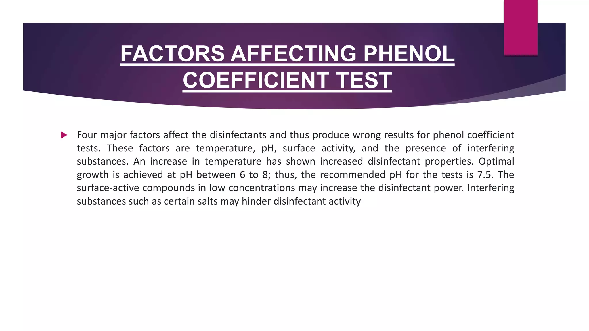 Phenol Coefficient | PPTX