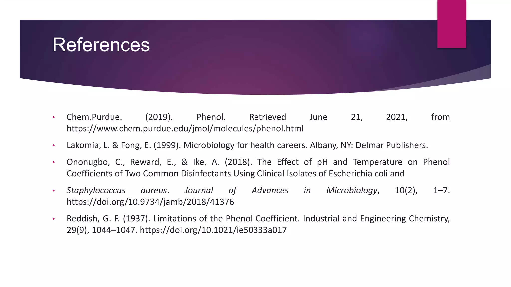 Phenol Coefficient | PPTX