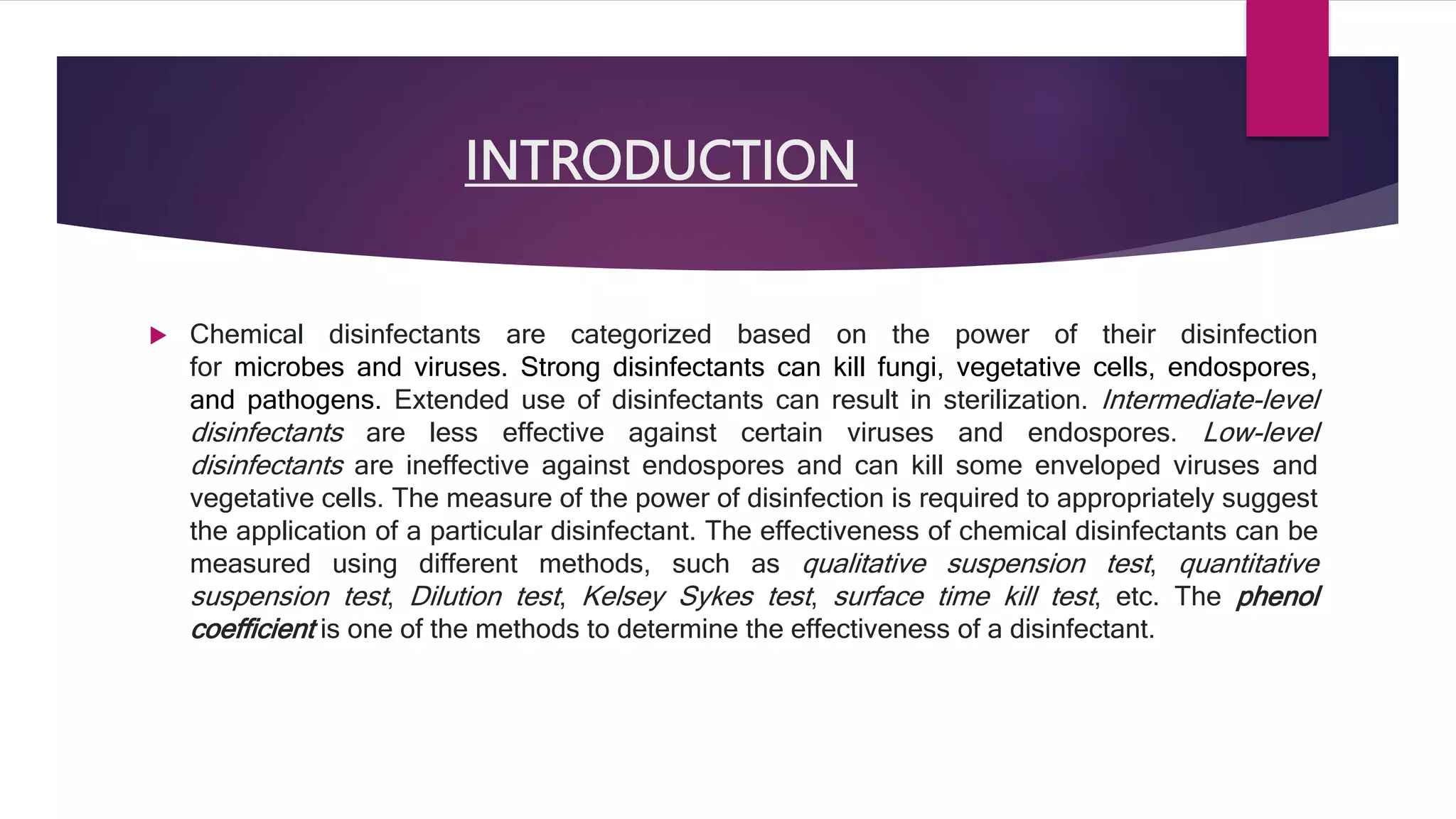 Phenol Coefficient | PPTX