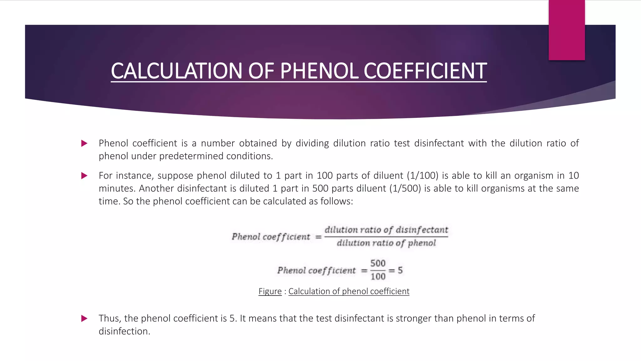 Phenol Coefficient | PPTX