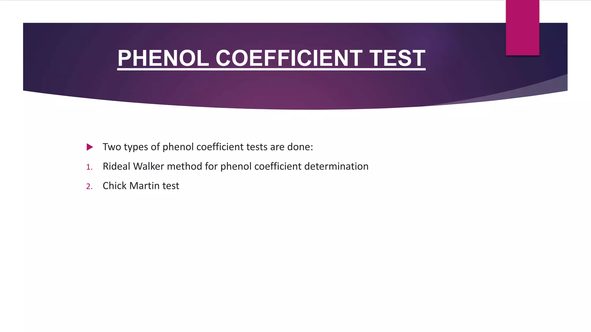 Phenol Coefficient | PPTX