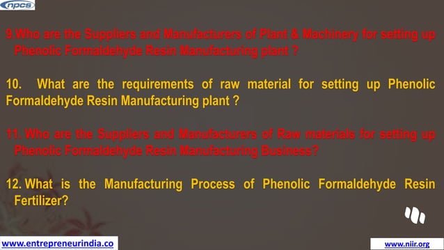 Phenolic Formaldehyde Resin (PF) (Manufacturing Industry, Detailed ...