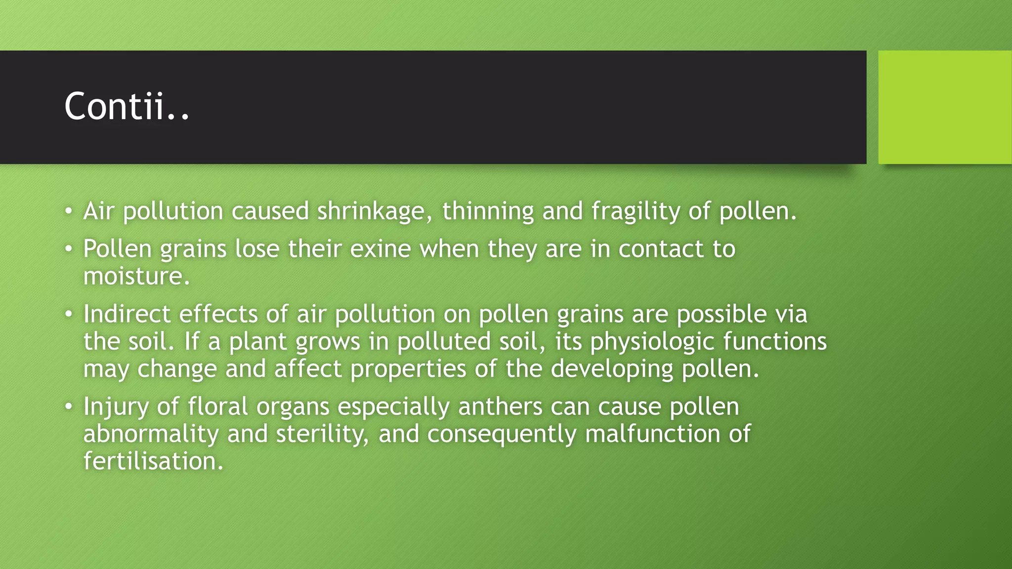 formation of phenolic compounds in plants during air pollution | PPTX