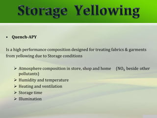 Phenolic yellowing of textiles | PPTX