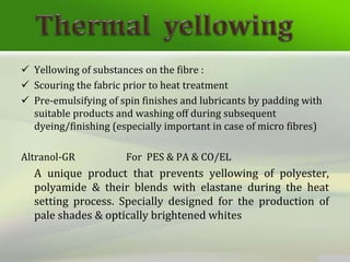 Phenolic yellowing of textiles | PPTX